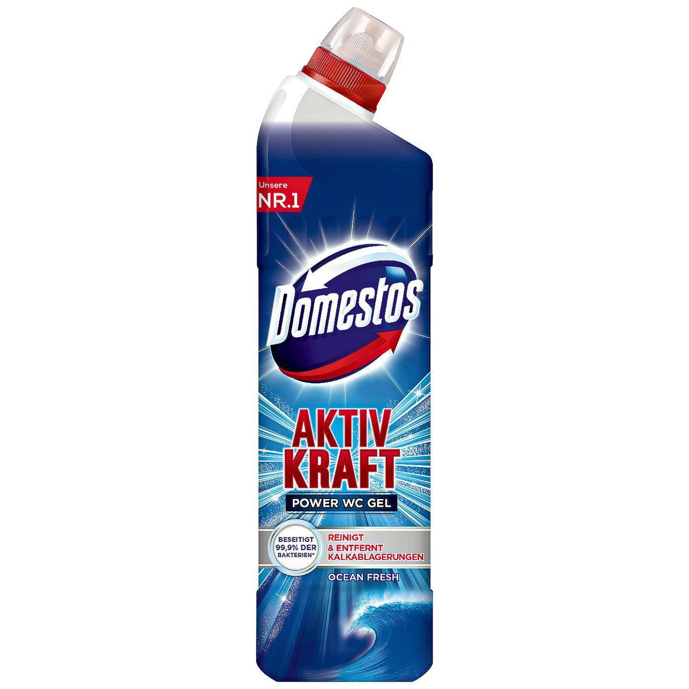 Domestos Aktiv Kraft Ocean Żel WC 750 ml | ŚRODKI CZYSTOŚCI \ Łazienka \ WC | - Euroshop24h.pl