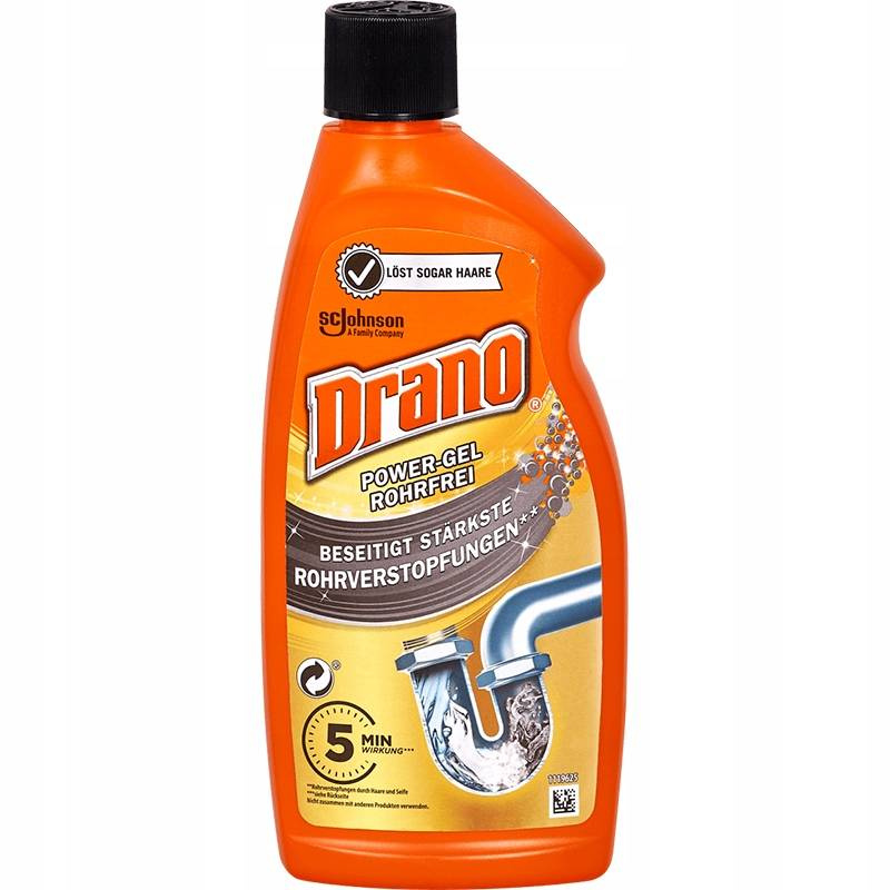Drano Power Gel Kret Środek do Udrażniania Rur 500 ml DE | ŚRODKI ...